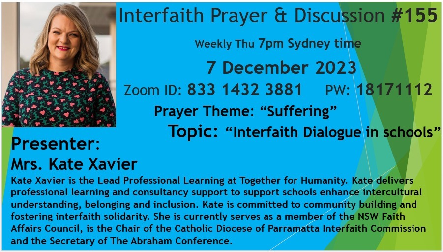Weekly Zoom Interfaith – Colin Dibdin